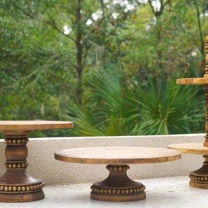 Cake Stands 16, 18, or 20 Inch Round 7 Inches Tall Rustic Pine Cake ...