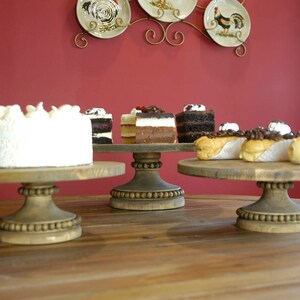 Cake Stands 16, 18, or 20 Inch Round 7 Inches Tall Rustic Pine Cake ...
