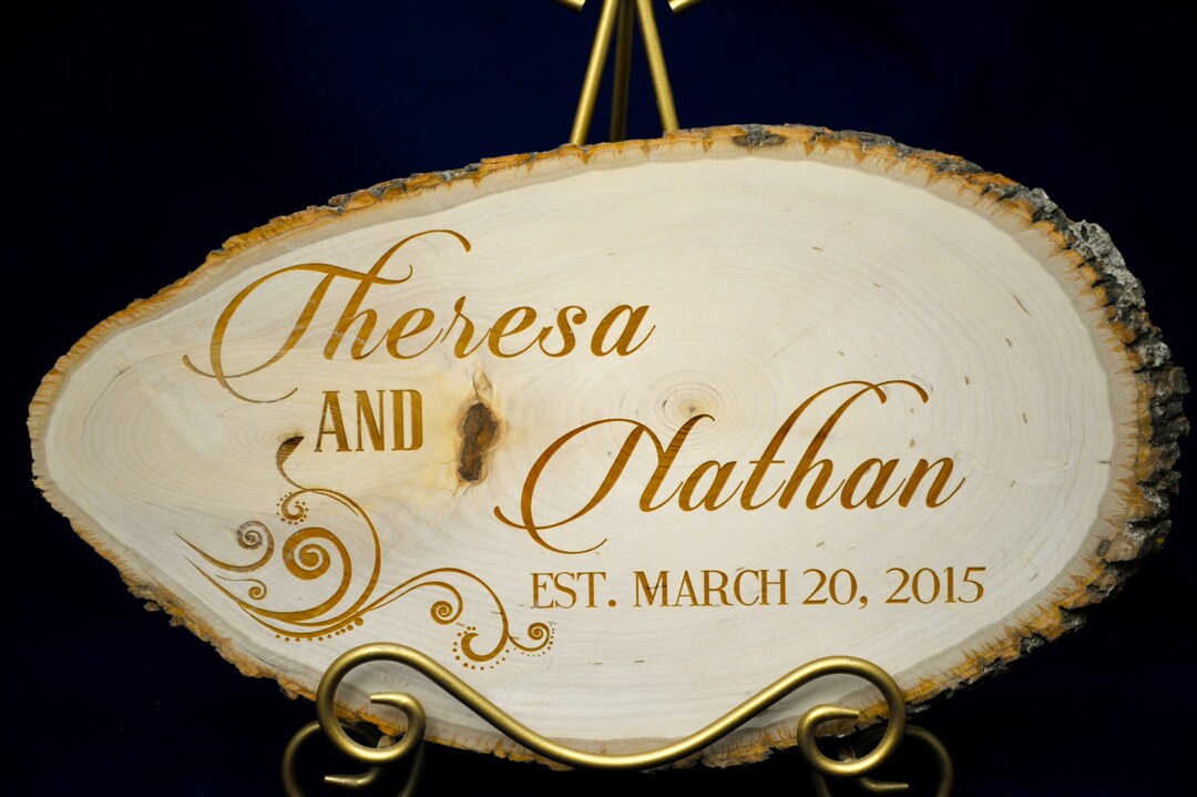 Rustic Signs -custom Made Signs -wall Decoration - Tree Slice - Display ...