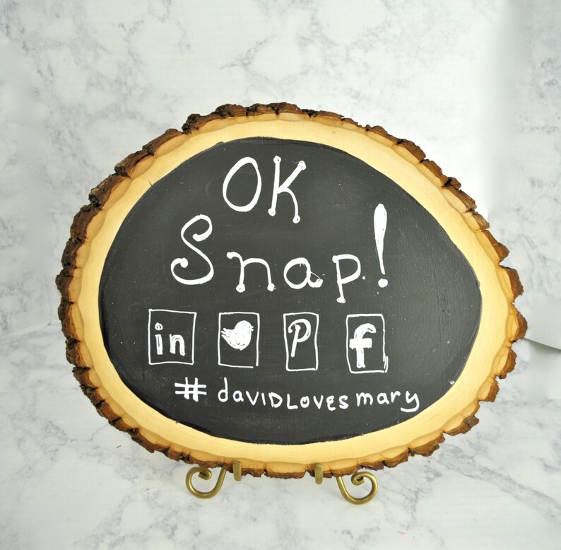 Large Chalk Board Display Signs Social Media Sign Rustic - Etsy