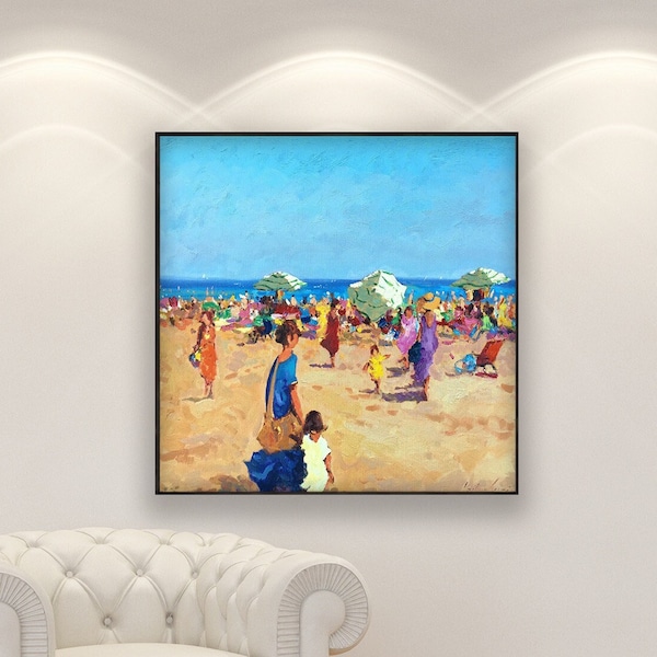 Beach Scene Painting - Etsy