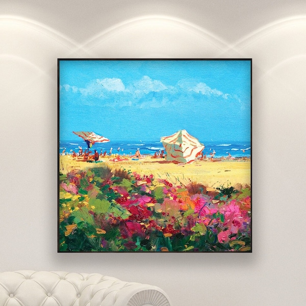 Large Beach Painting - Etsy