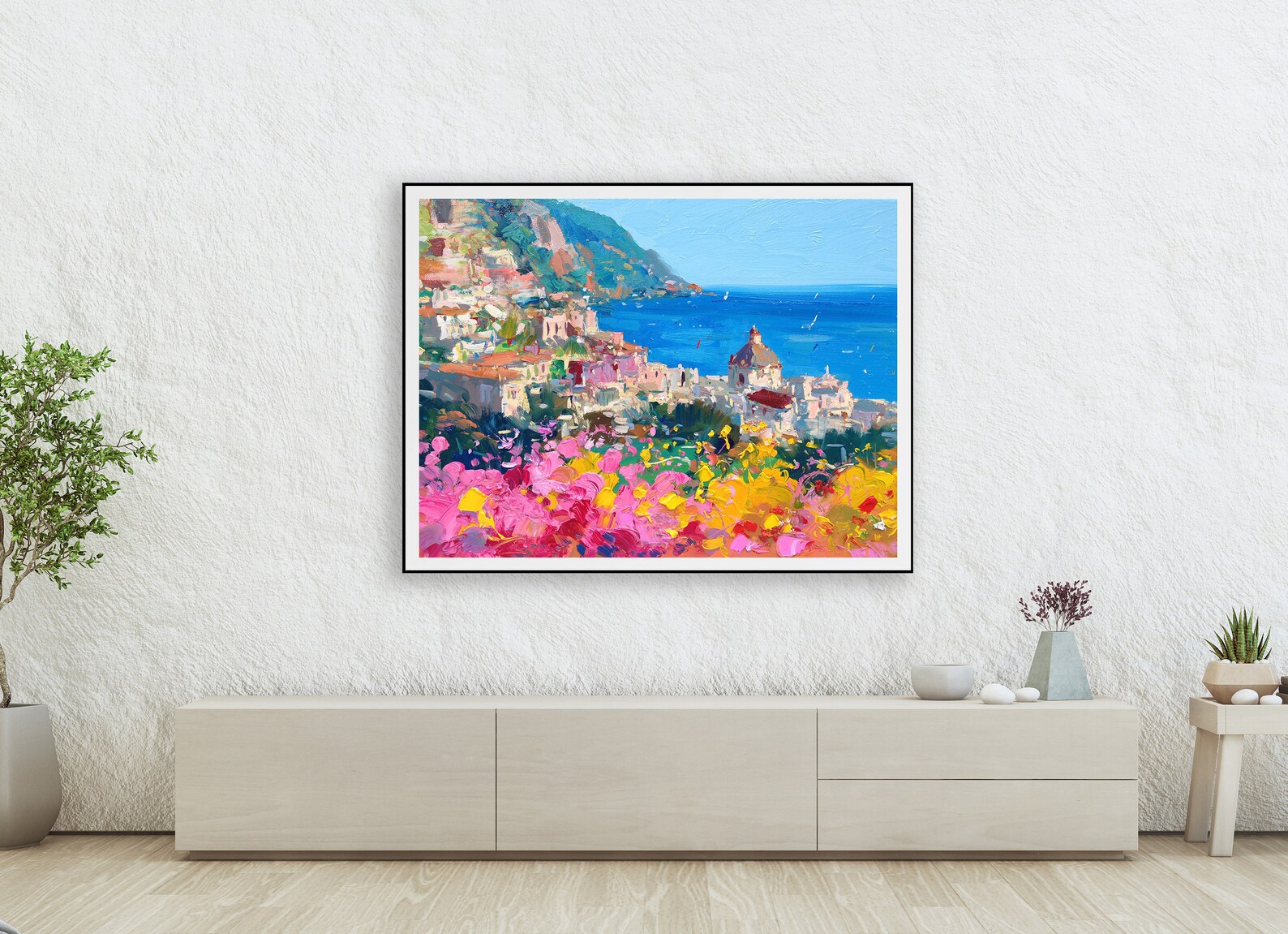Positano Prints on Canvas Italy Prints Beach Prints Sea | Etsy