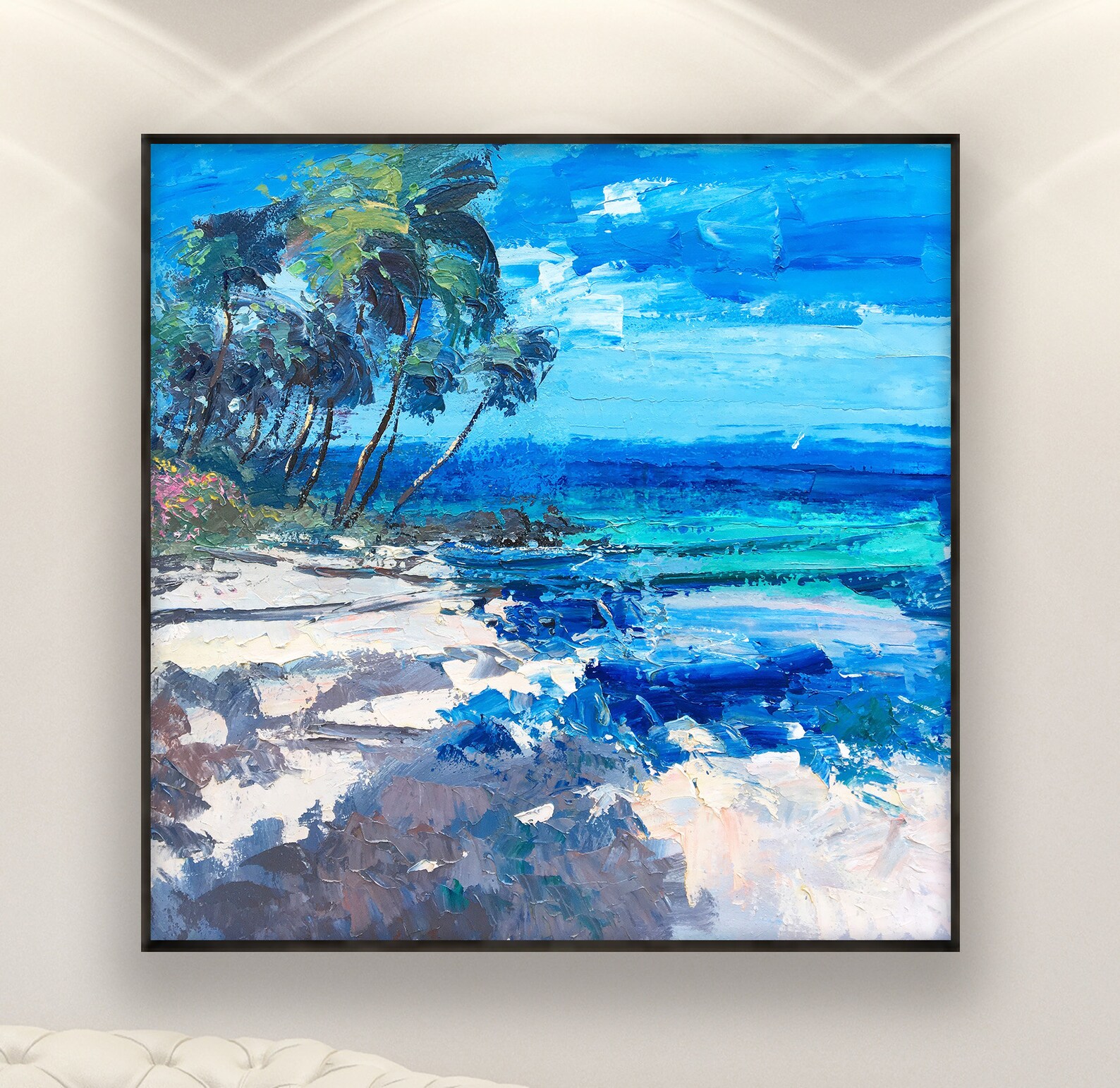Hawaii Beach Painting on Canvas, Original Art, Tropical Painting ...