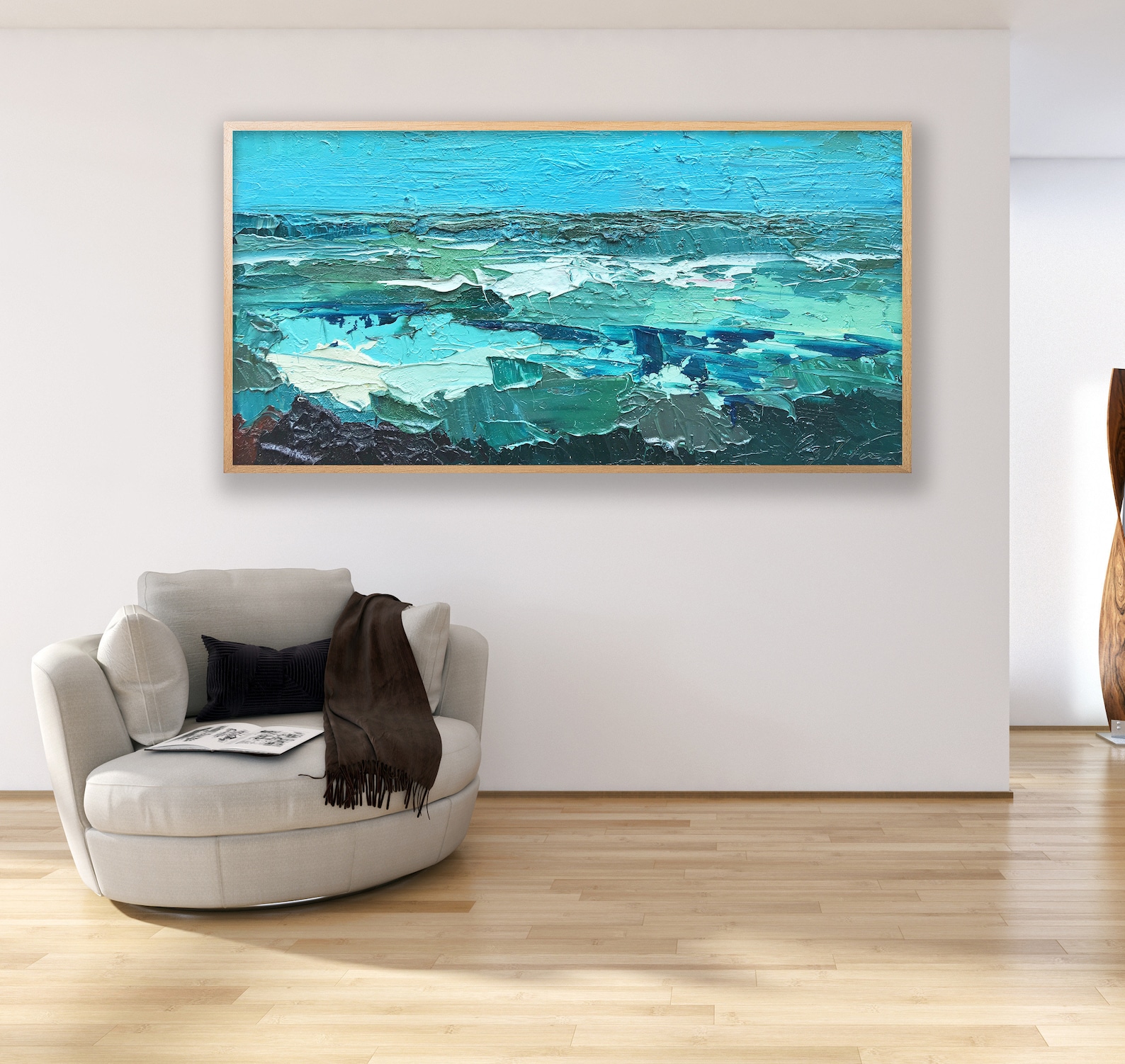 Ocean Painting on Canvas Original Painting Abstract Art | Etsy