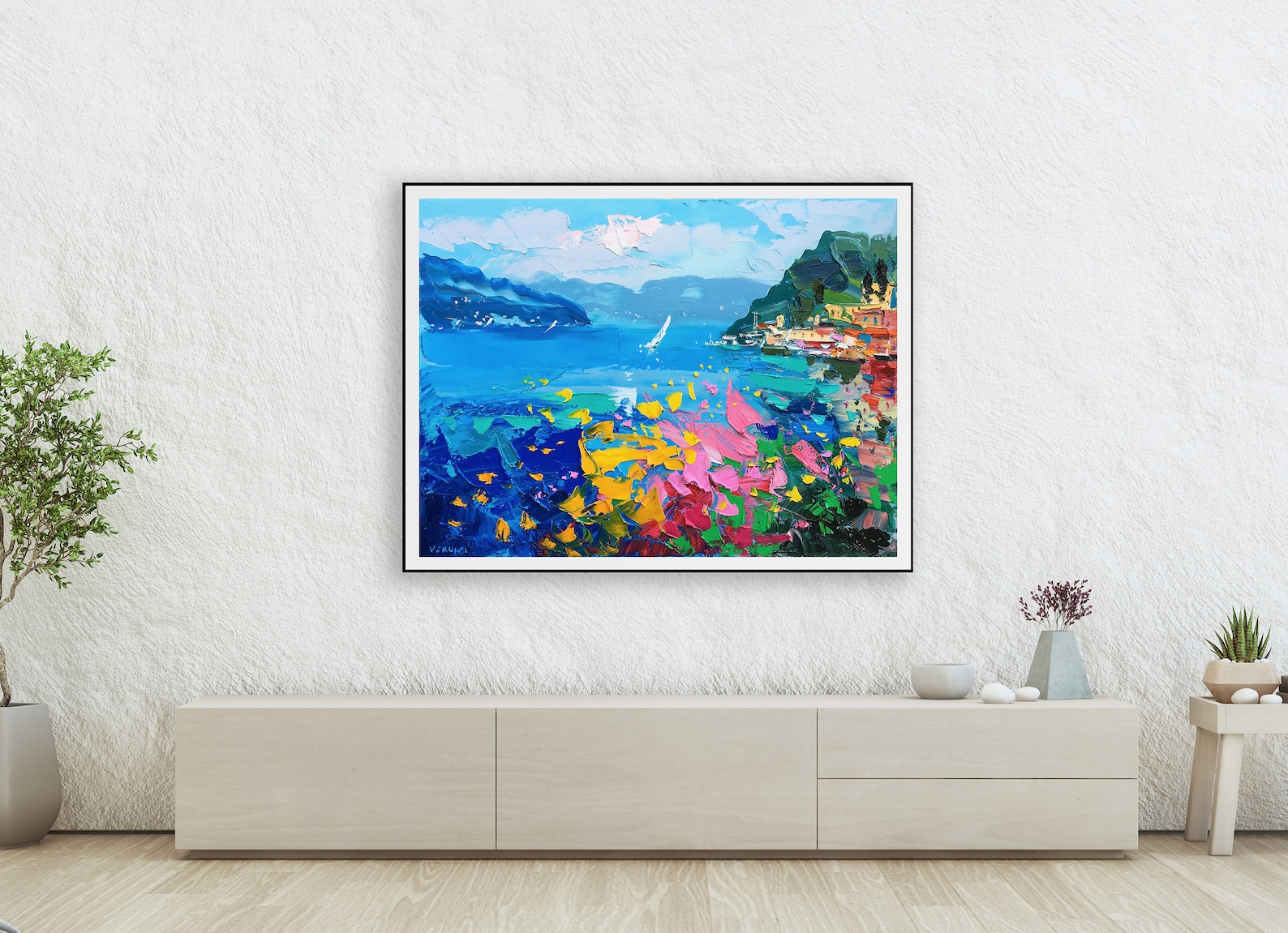 Lake Como Art Prints Original Art Italy Wall Art Canvas | Etsy