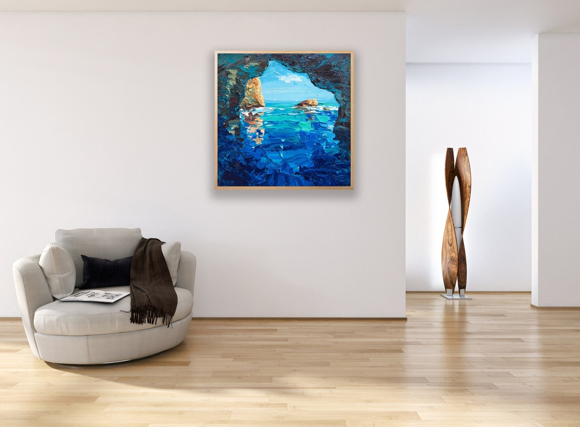 Blue Grotto Painting Capri Island Painting Original Art - Etsy