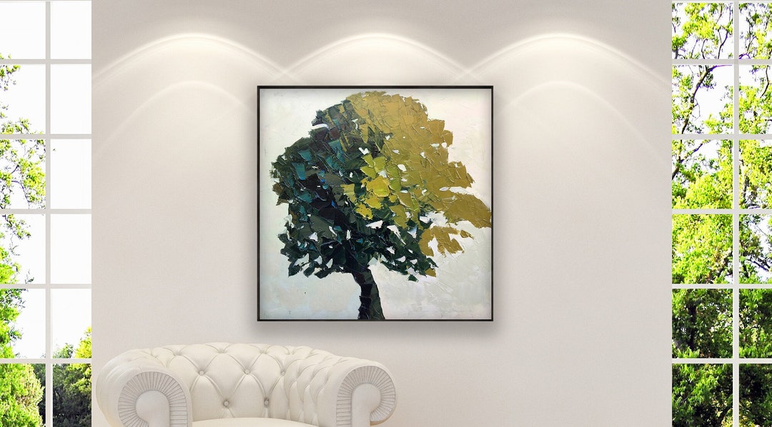 Tree Painting on Canvas, Original Art, Nature Painting, Tree of Life ...
