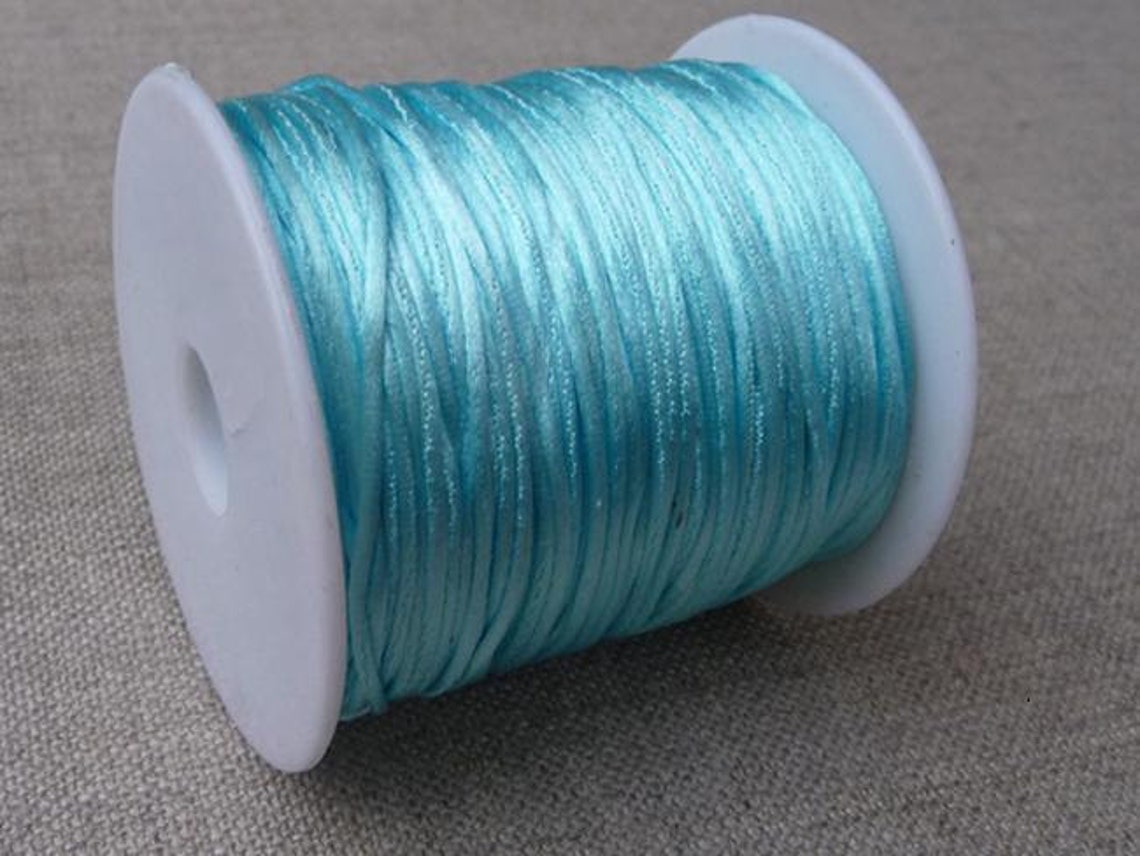 1mm Nylon Thread, 10 Meters, Satin Cord, Diameter 1mm, Aqua, Turquise ...