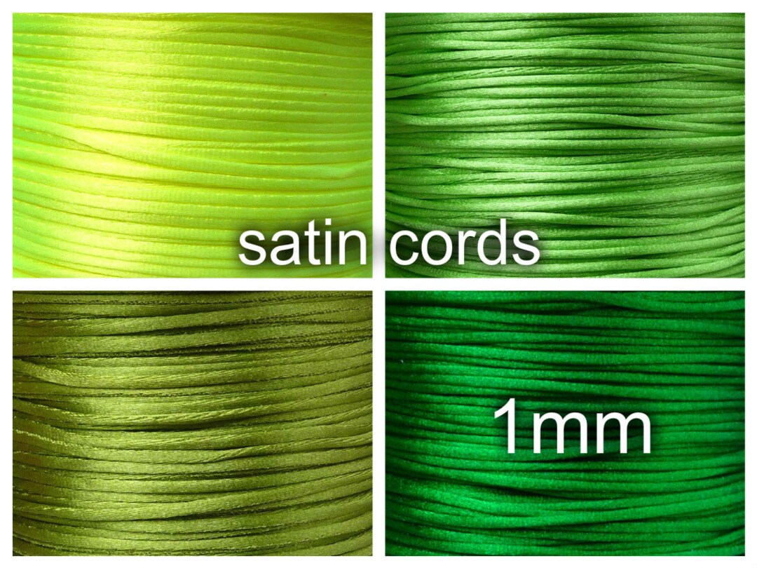 1mm Nylon Thread, 10 Meters, Satin Cord, Diameter 1mm, Neon Yellow ...