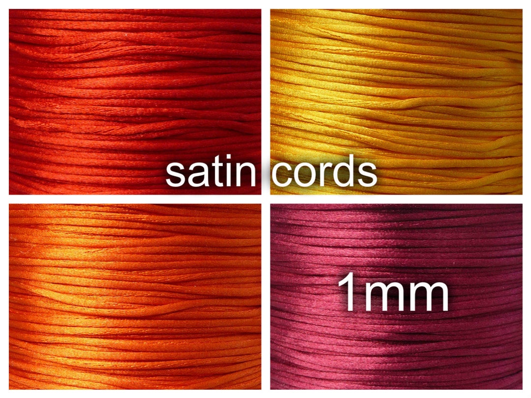 1mm Nylon Thread, 10 Meters, Satin Cord, Diameter 1mm, RED, Burgund ...