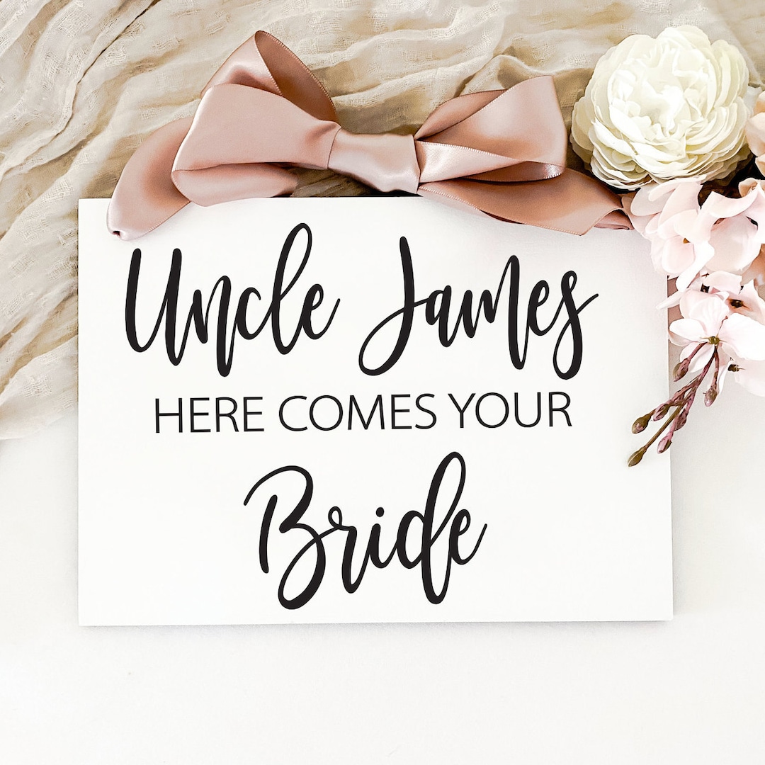 CHILD Page Boy Wedding Sign | Here Comes Your Bride | Rustic Wedding ...