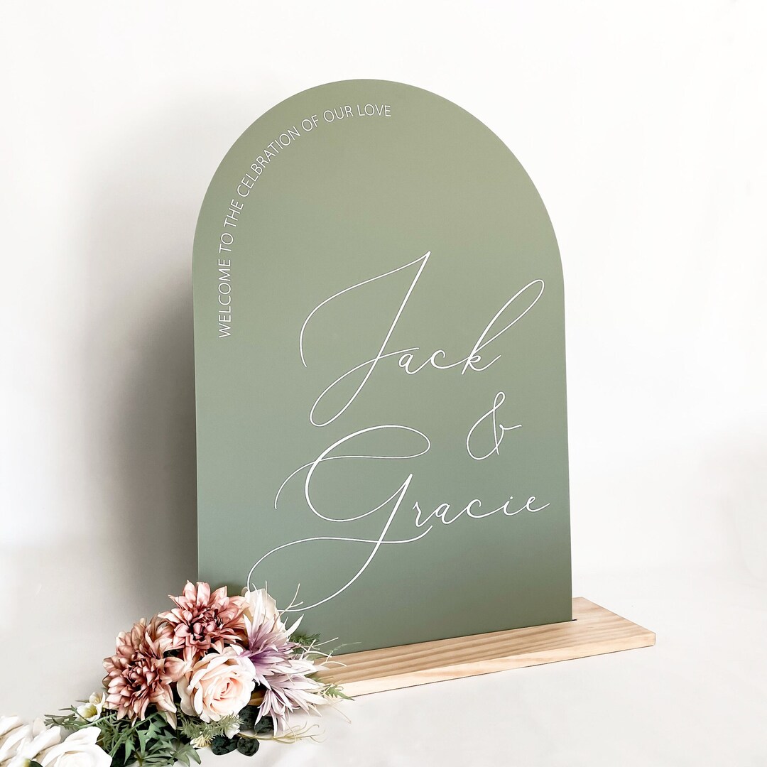Acrylic Arch Welcome Sign in Earthy Neutrals - Wedding Signs Gift - Etsy