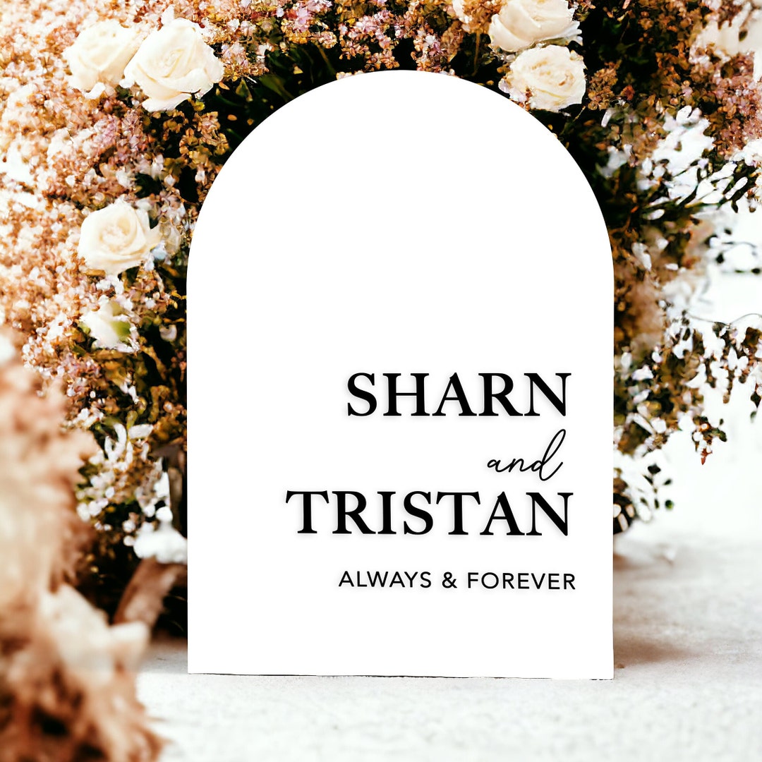 Raised 3D Layered Minimalist Acrylic Welcome Sign Wedding Signage ...