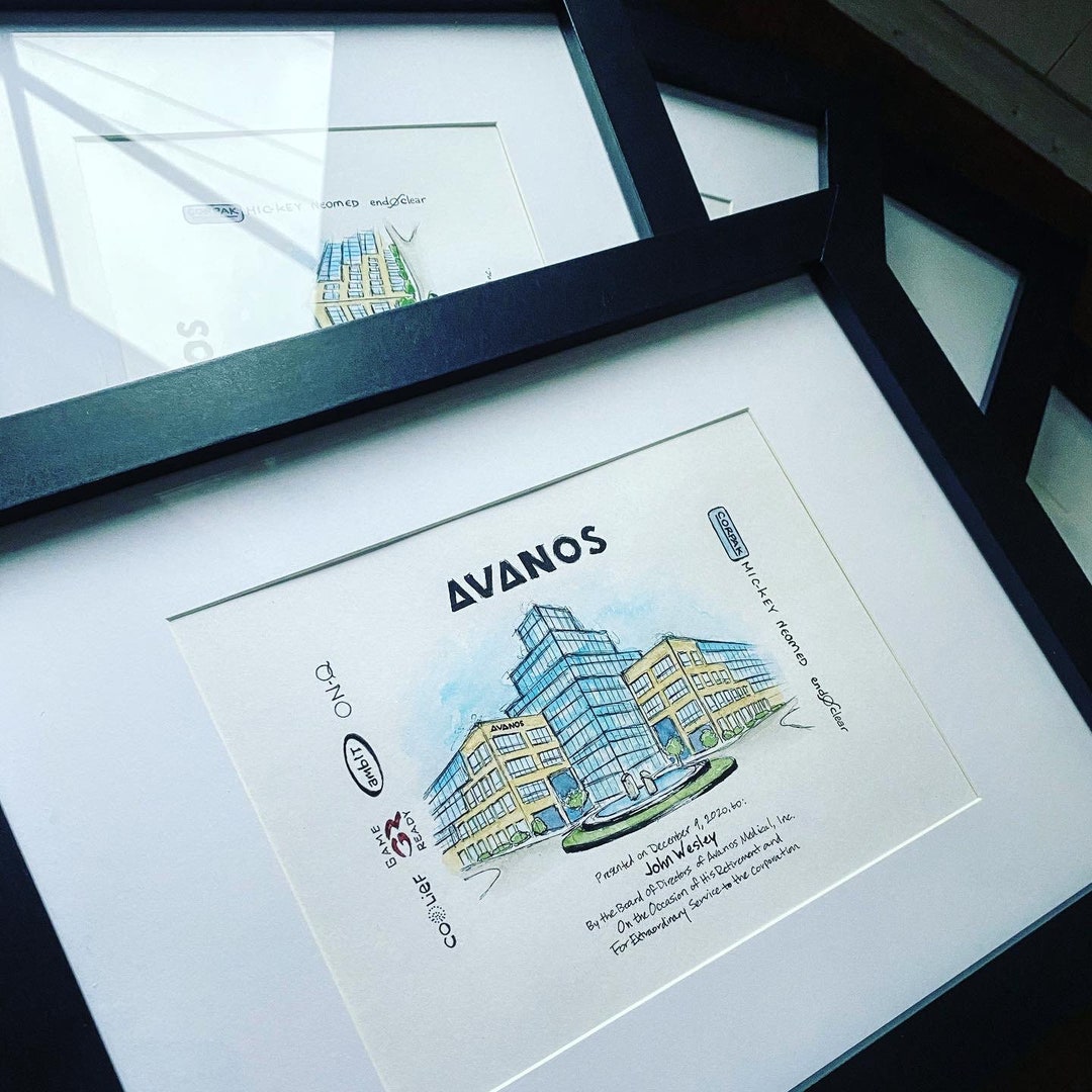 Custom Company Awards - Custom Hand Drawn Awards From Photo - Ink ...