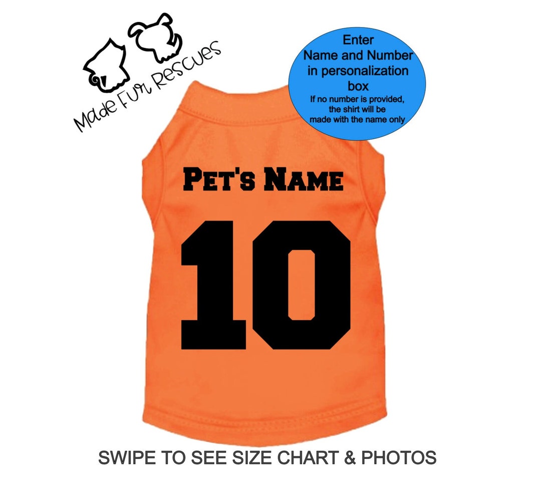 Custom Name Pet Jersey: Personalized Dog/cat Shirt - Etsy
