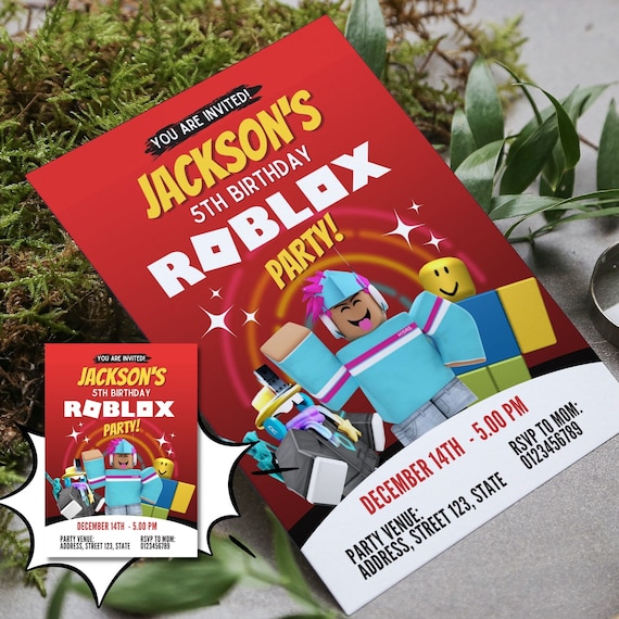 Roblox Birthday Party Invitation Card Printable / Digital | Etsy