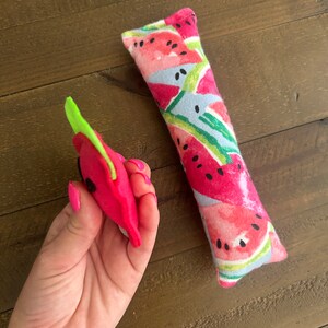 Watermelon Catnip Toys - Cat Nip Kick Stick and Watermelon Cat Toys - Etsy