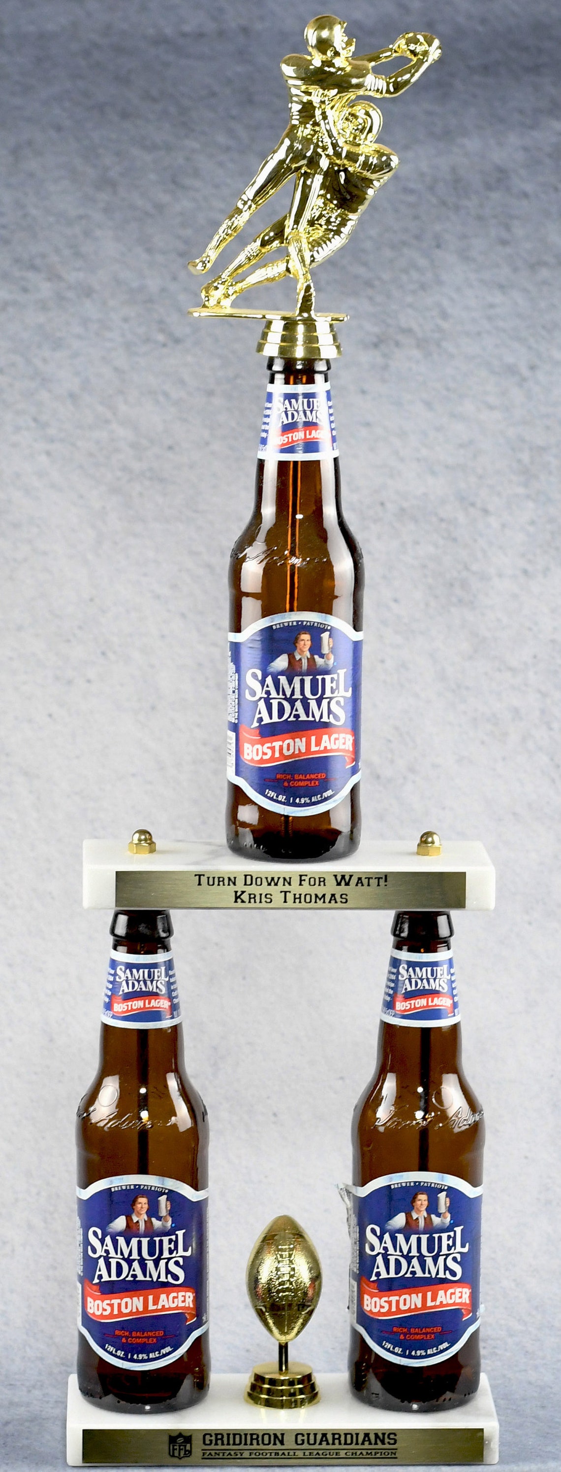 Three Beer Bottle Trophy the Ultimate Beer League Fantasy - Etsy