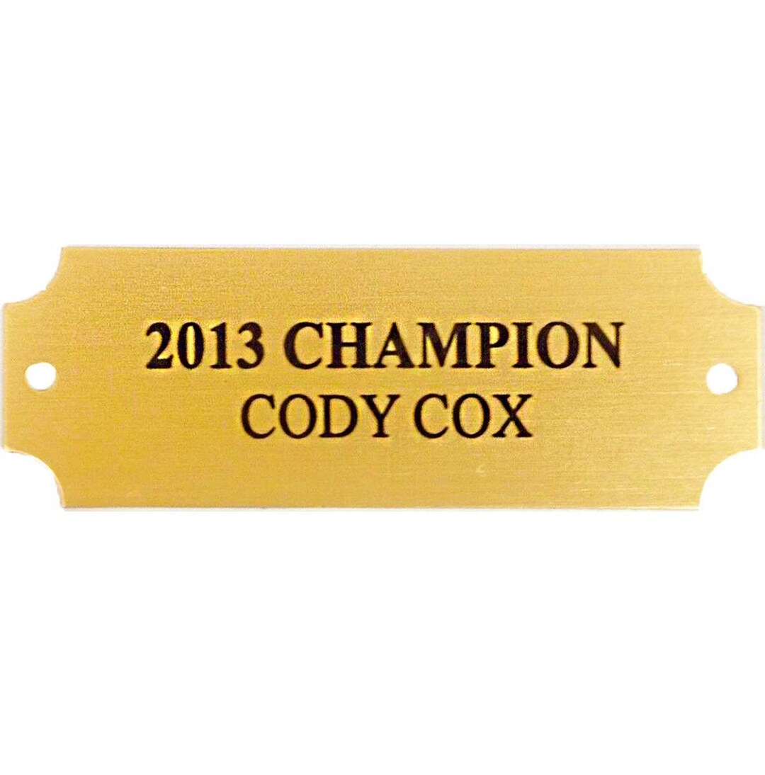 Small Gold Engraved Plate for Fantasy Trophies - Etsy