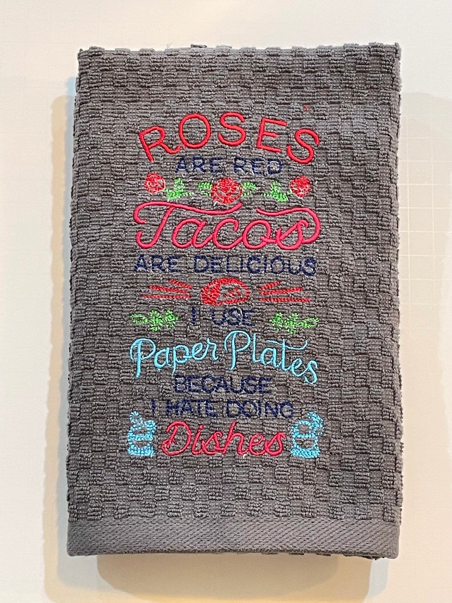 Roses Are Red Tacos Are Delicious I Use Paper Plates Because - Etsy