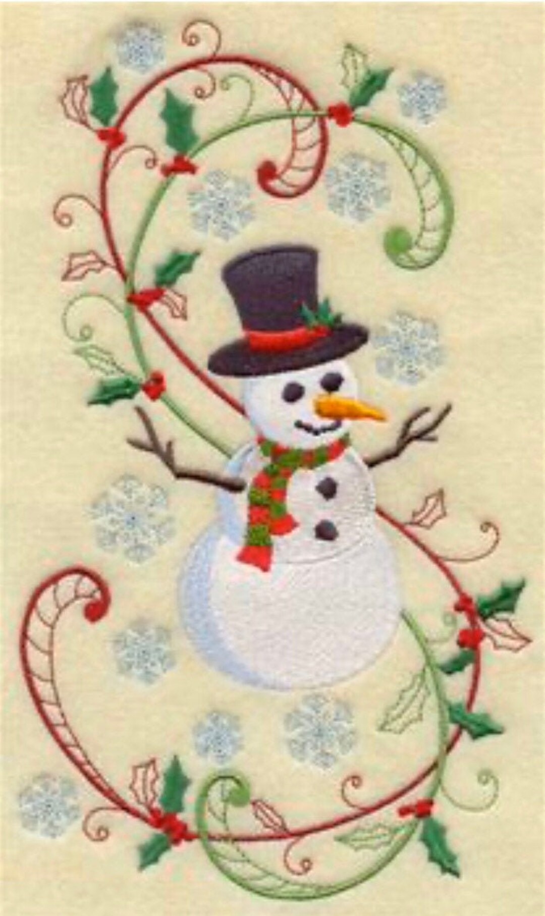 Enchanted Snowman With Swirls. - Etsy
