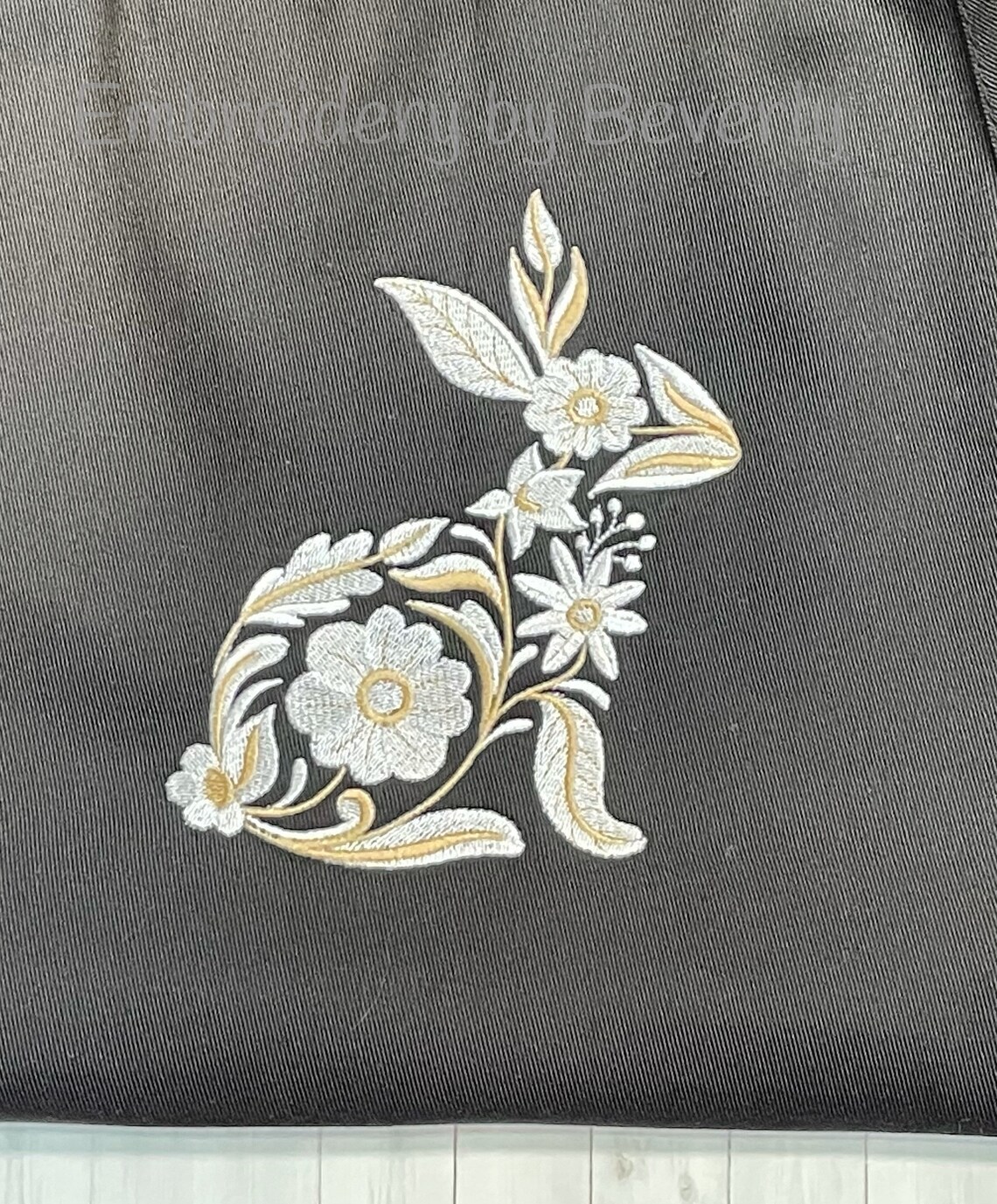 Bunny Apron, Rabbit Apron, Embroidered Flowers on Poly Blend Apron ...