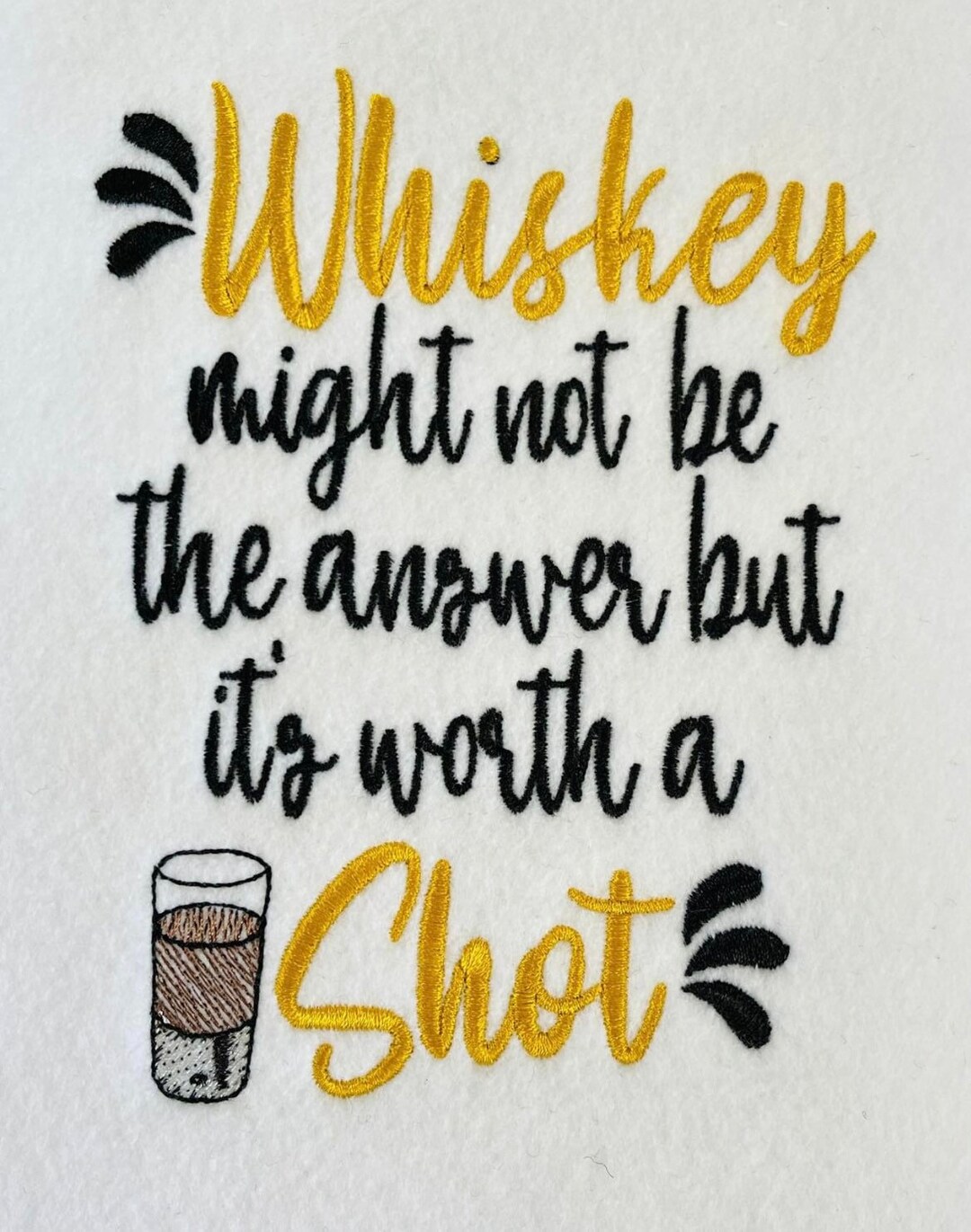 Whiskey Might Not Be the Answer but It’s Worth a Shot! Bar Towel. - Etsy