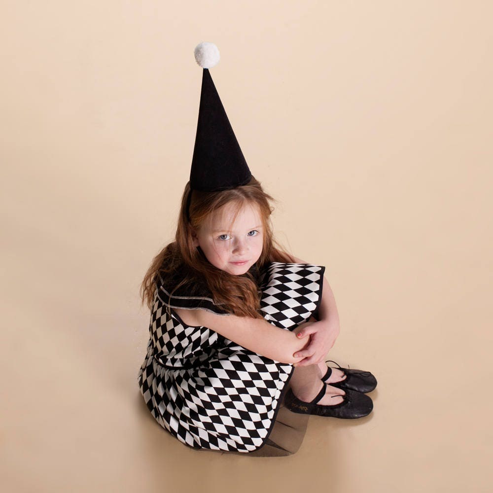 Classic Black&white Diamond Clown Costume for Girls Premium | Etsy