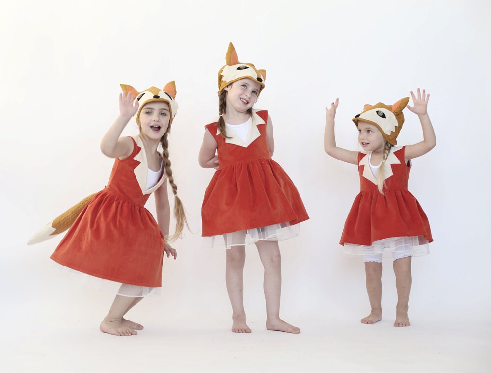 Girls Fox Costume Premium Collection Halloween Costume | Etsy
