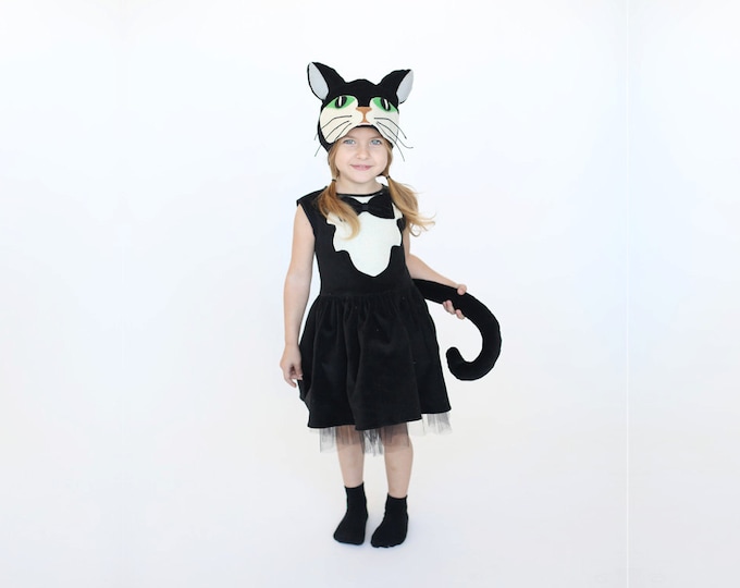 Cat Costume Set With Mask Paws and Tail Costume Theater Dress up ...