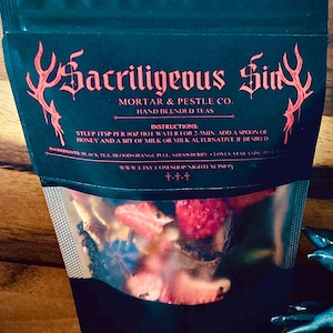 Alastor Hazbin Hotel Themed Tea | Sacrilegious Sin | Loose Leaf Brew ...