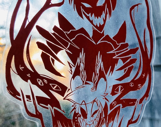 Radioapple Pride Spinning Standee Ll Alastor and Lucifer From Hazbin ...