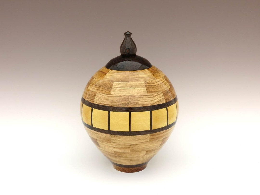 Adult Wood Cremation Urn - Human Urn / Segmented Urn / Memorial Urn ...