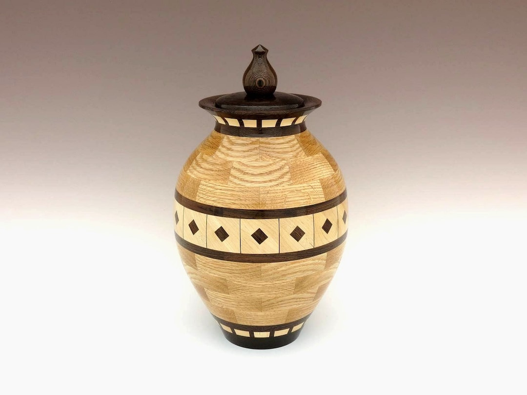 Adult Wood Cremation Urn - Human Urn / Segmented Urn / Memorial Urn ...