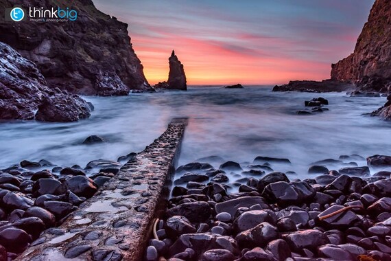 Portcoon Jetty Sunset Print Giants Causeway Northern | Etsy