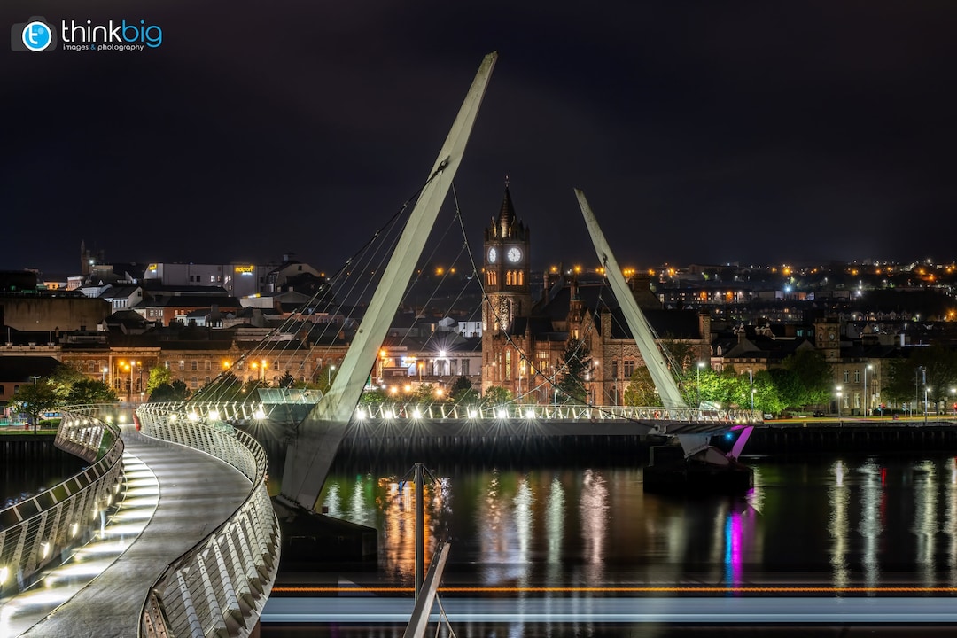 The Peace Bridge, Derry Londonderry, Photo Print, Derry Skyline ...
