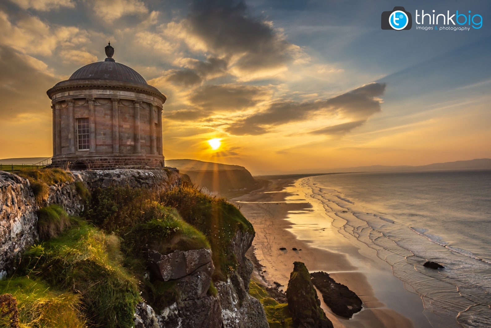 Mussenden Temple Sunset, Photography Print, Ireland Photography ...