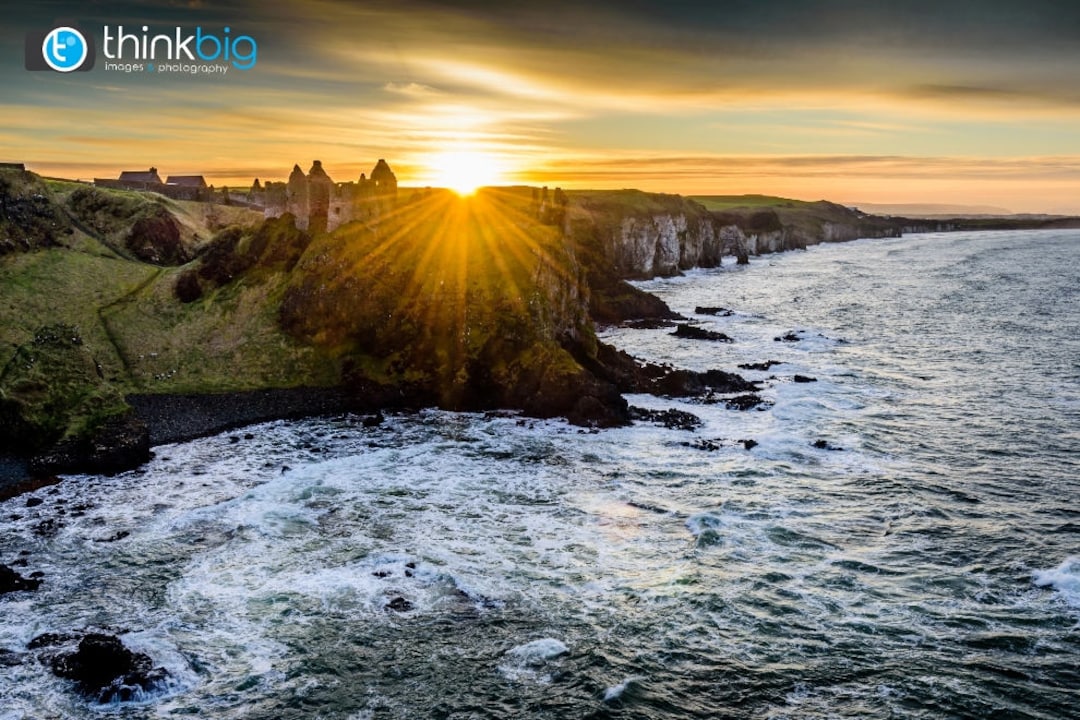 Dunluce Castle Sunset, Photo Print, County Antrim, Northern Ireland ...