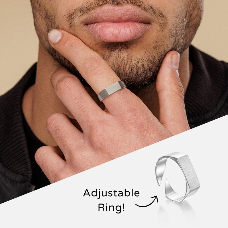 Mens Adjustable Rings - Etsy