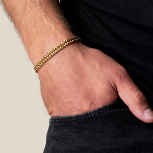 Minimalist Simple Chain Bracelet for Men Men's Gold - Etsy