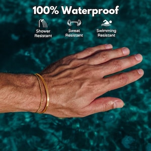 Waterproof Gold Bracelet Set for Men, Men's Chain Bracelet, Men's Cuff ...