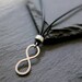 Men's Silver Infinity Charm Necklace, Friendship Necklace, Love ...