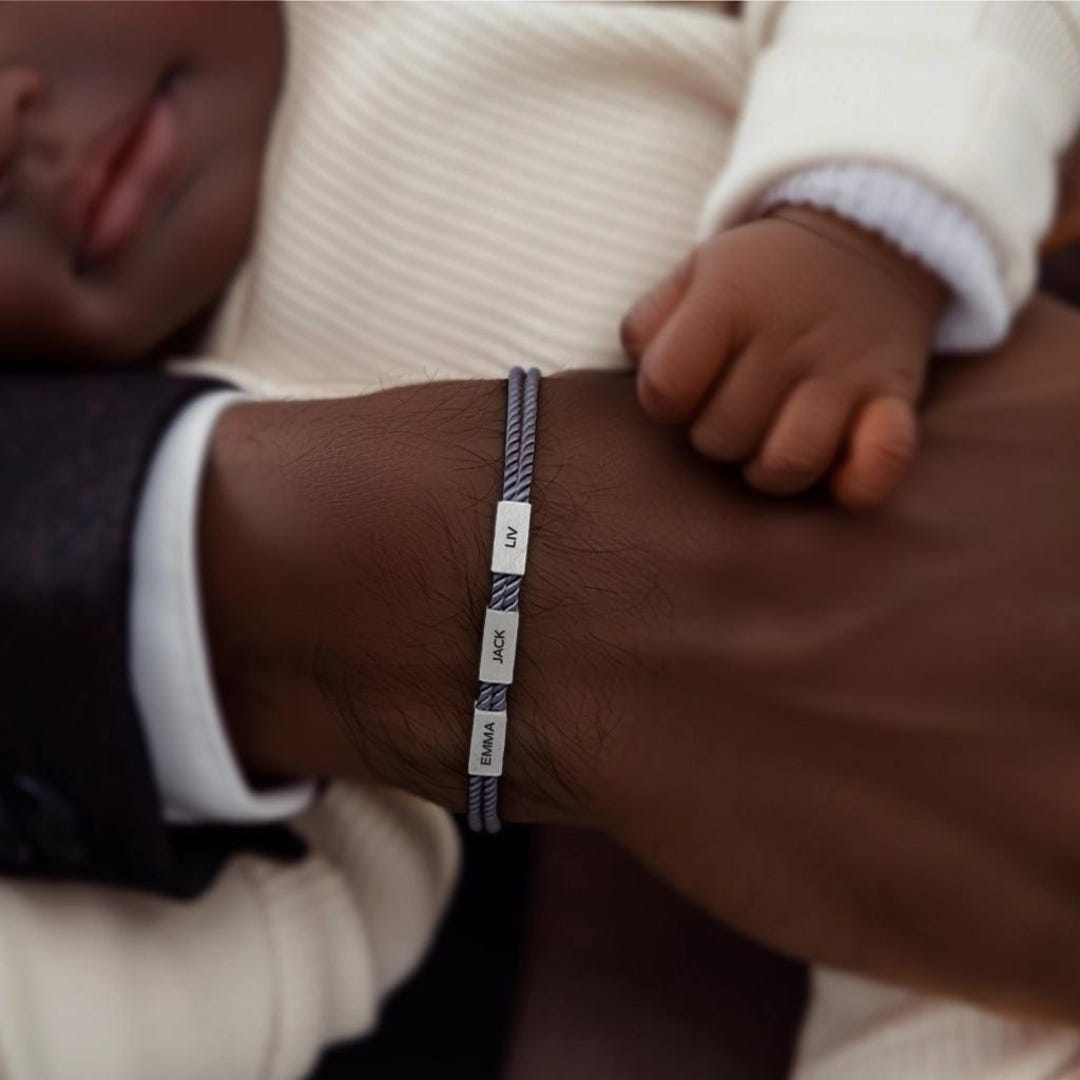 Bracelet for Dad With Kids Names,personalized Dad Bracelet,custom Dad ...