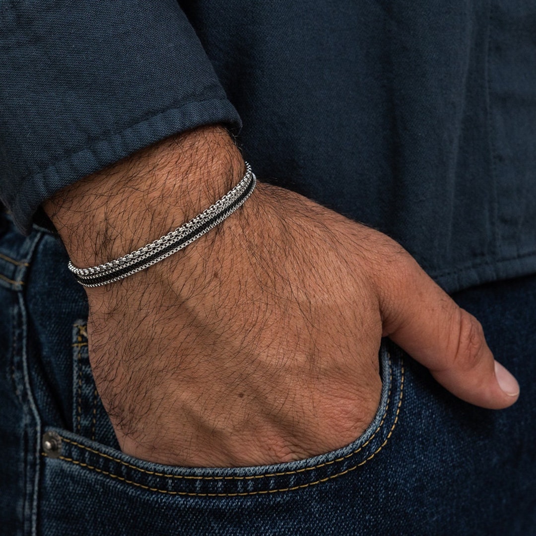 Men's Bracelet, Men's Silver Bracelets, Men's Chain Bracelet, Men's ...
