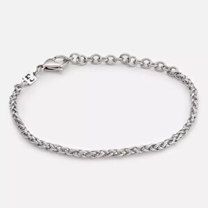 Minimalist Dainty Black Stainless Steel Chain Bracelet for Men, Men's ...
