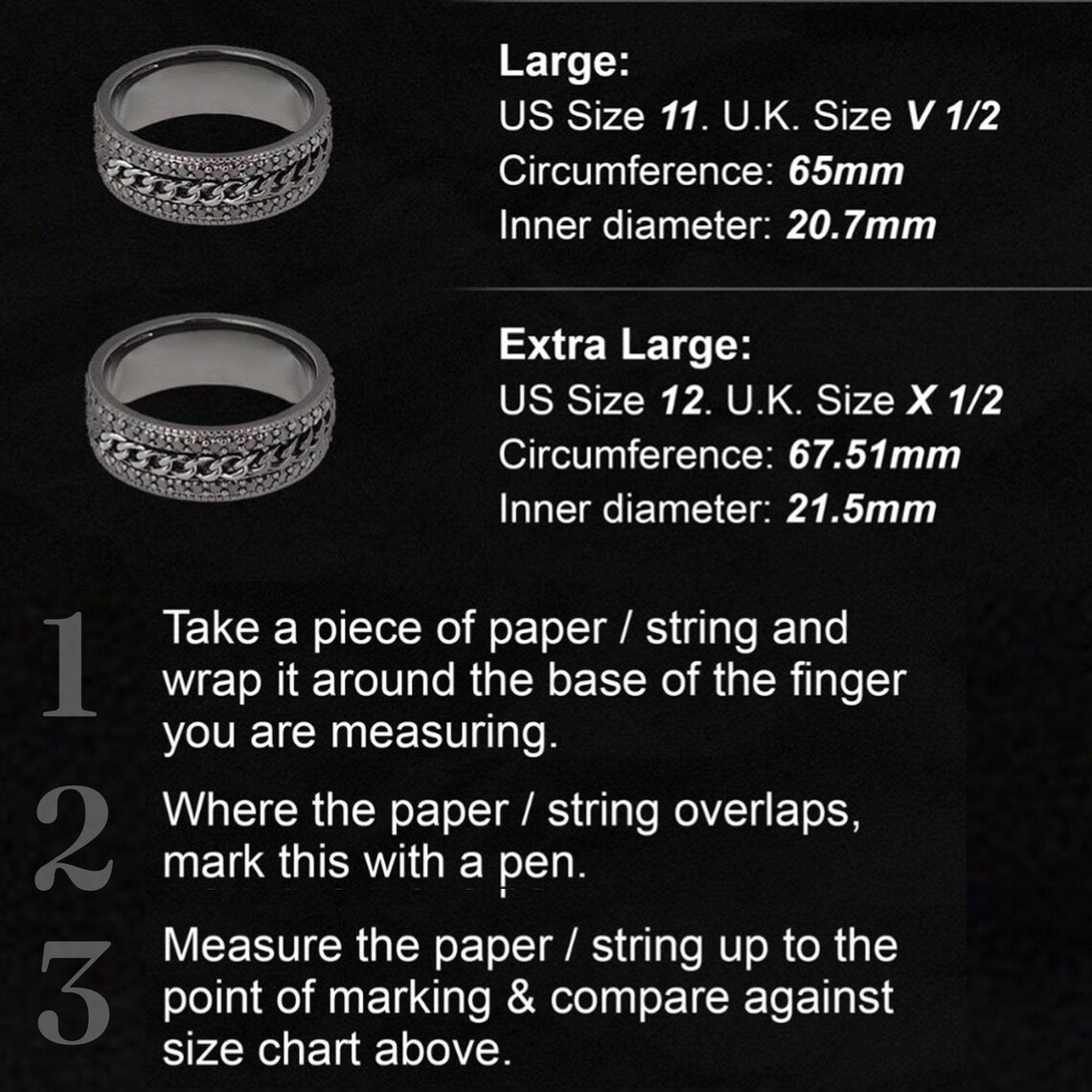 Men's Etched Ring Men's Gold Ring Men's Textured - Etsy