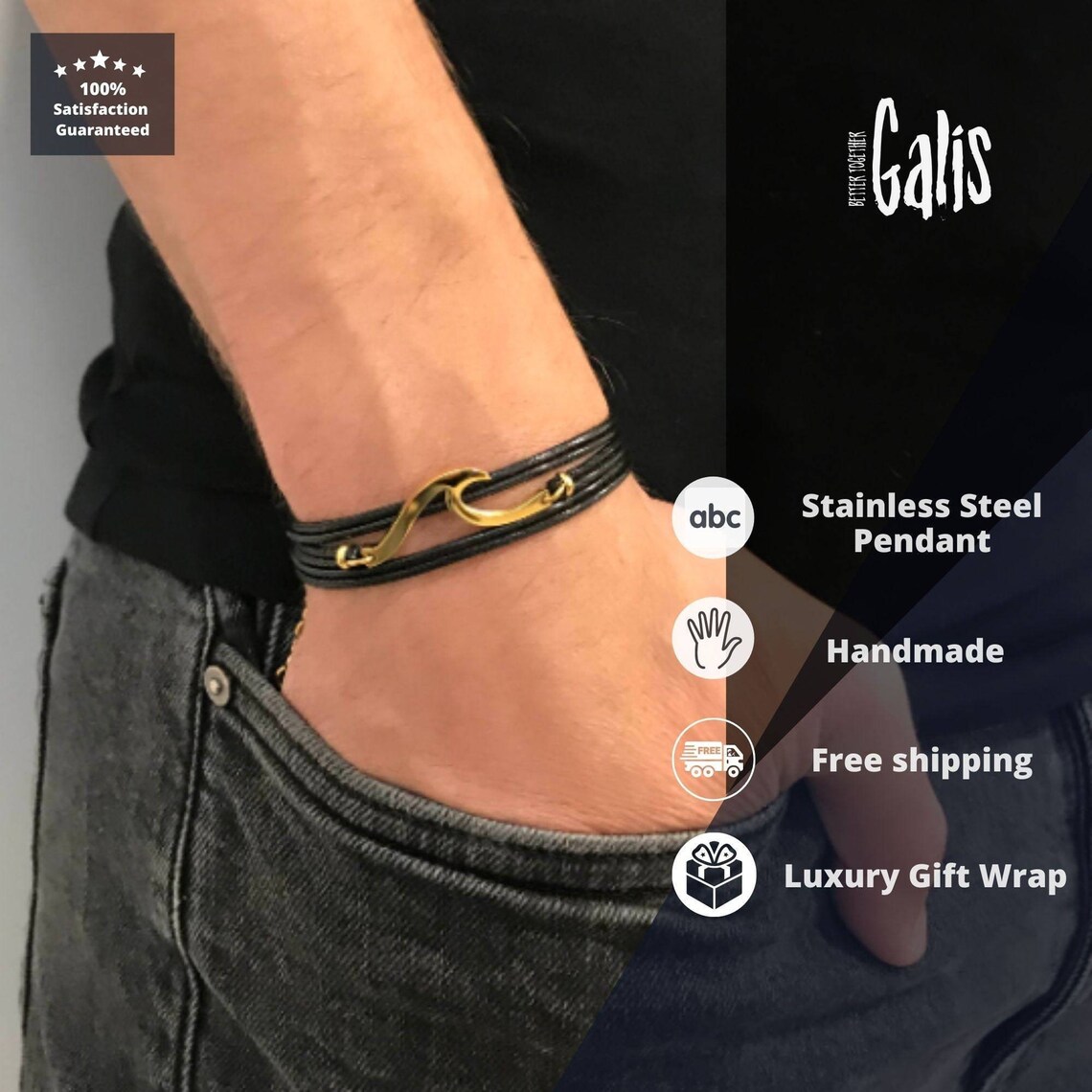 Ocean Wave Wrap Bracelet Beach Wave Charm Best Friend Gifts - Etsy