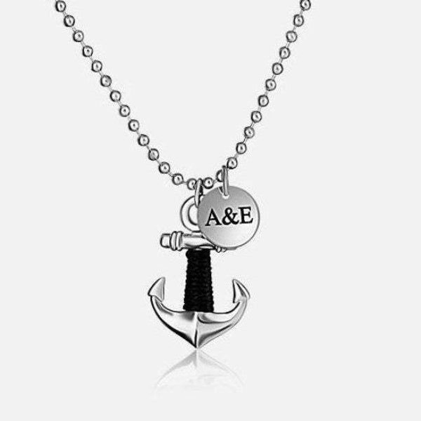 Anchor Necklace Etsy