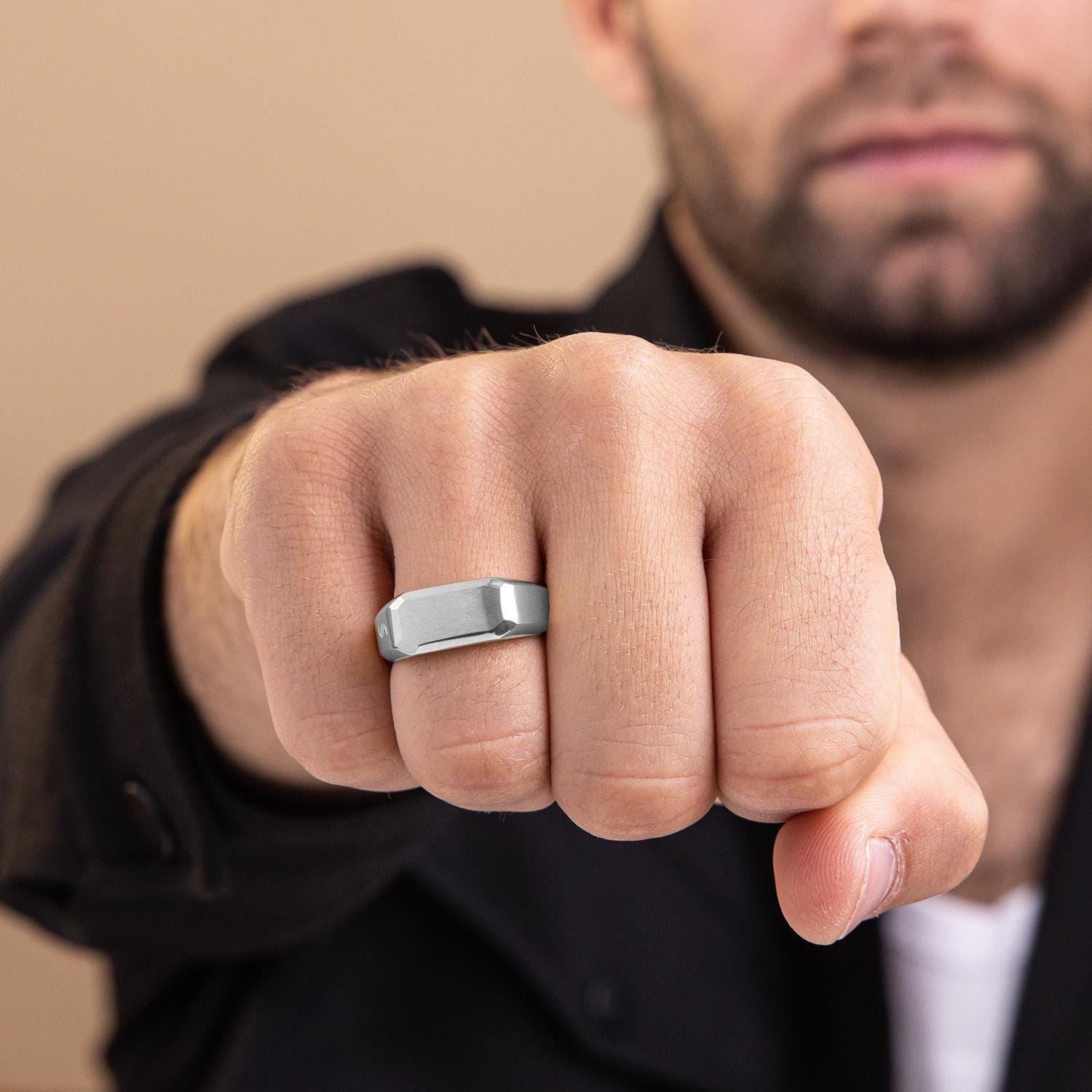 Silver Signet Ring Stainless Steel - Minimalist Blank Ring - Etsy
